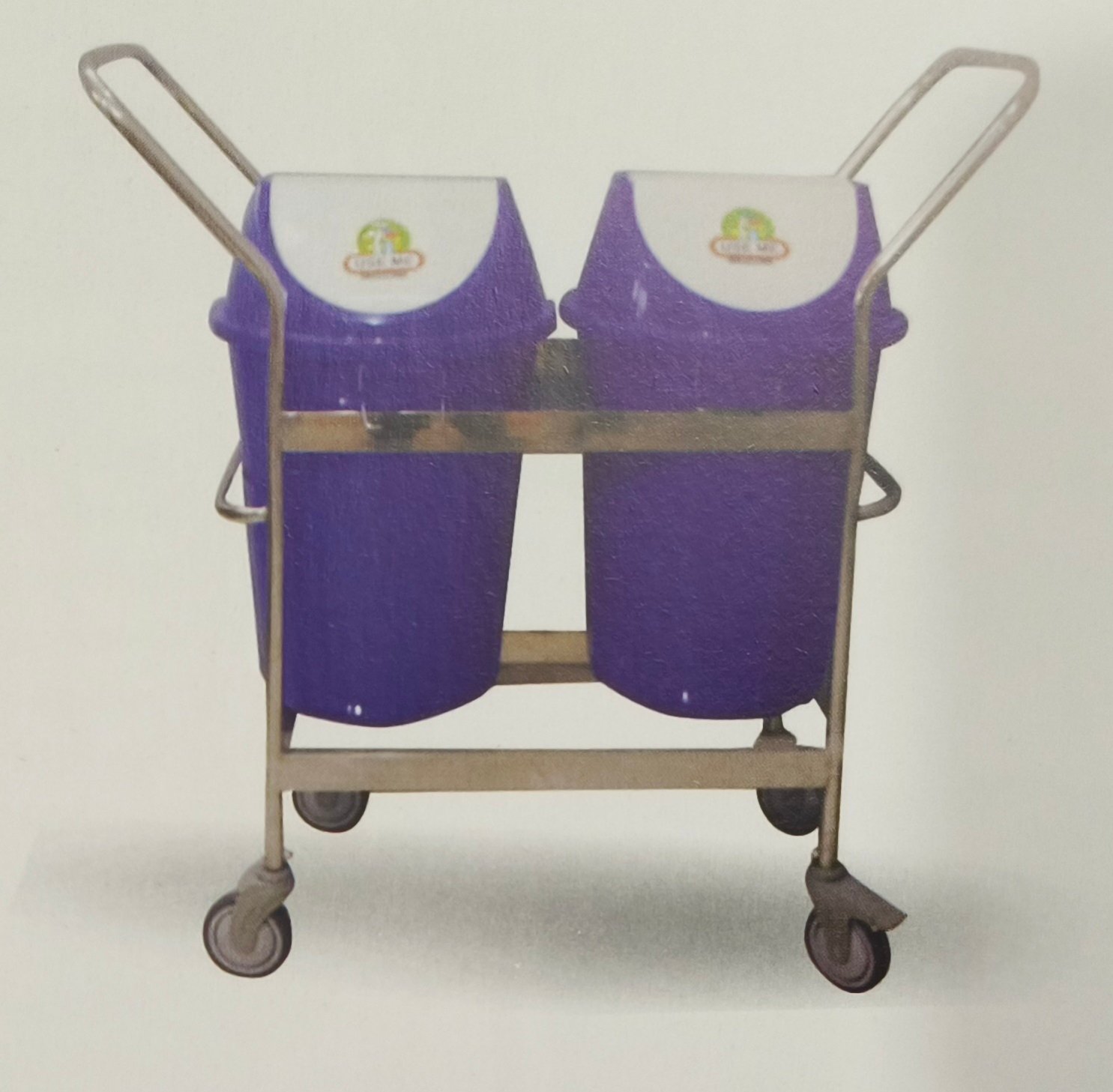 DURRAL_Soiled Linen Trolley Double Bucket
